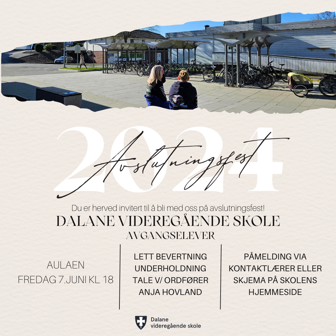 Avslutningsfest for avgangselever - Dalane videregående skole